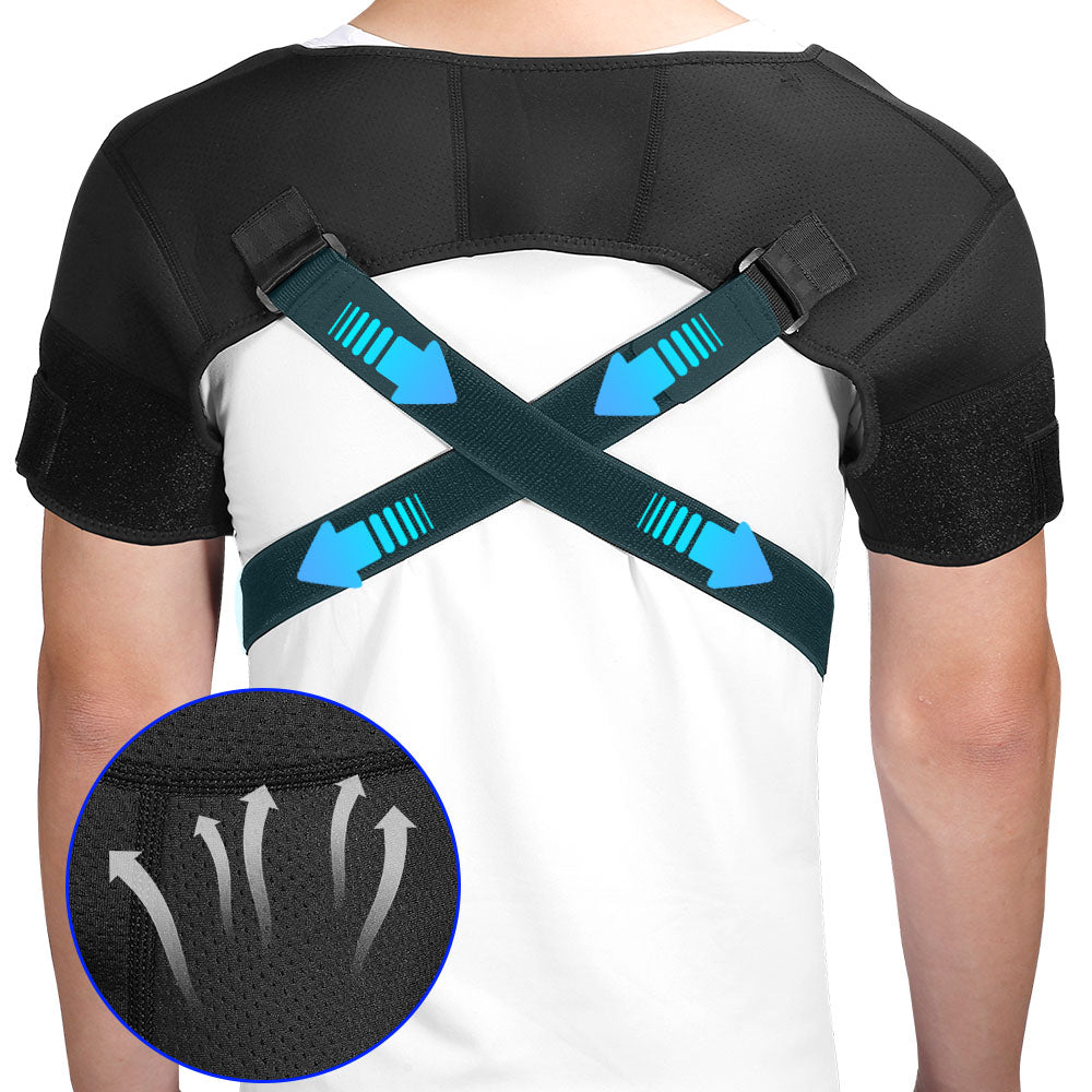 Compression Shoulder Brace for Fitness Breathable and Flexible-Fivali