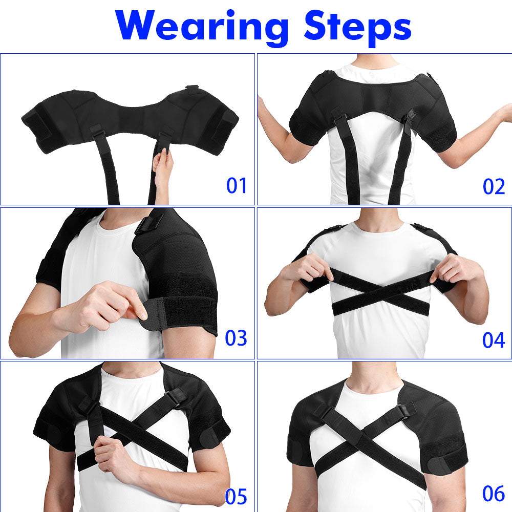 Compression Shoulder Brace for Fitness Breathable and Flexible-Fivali