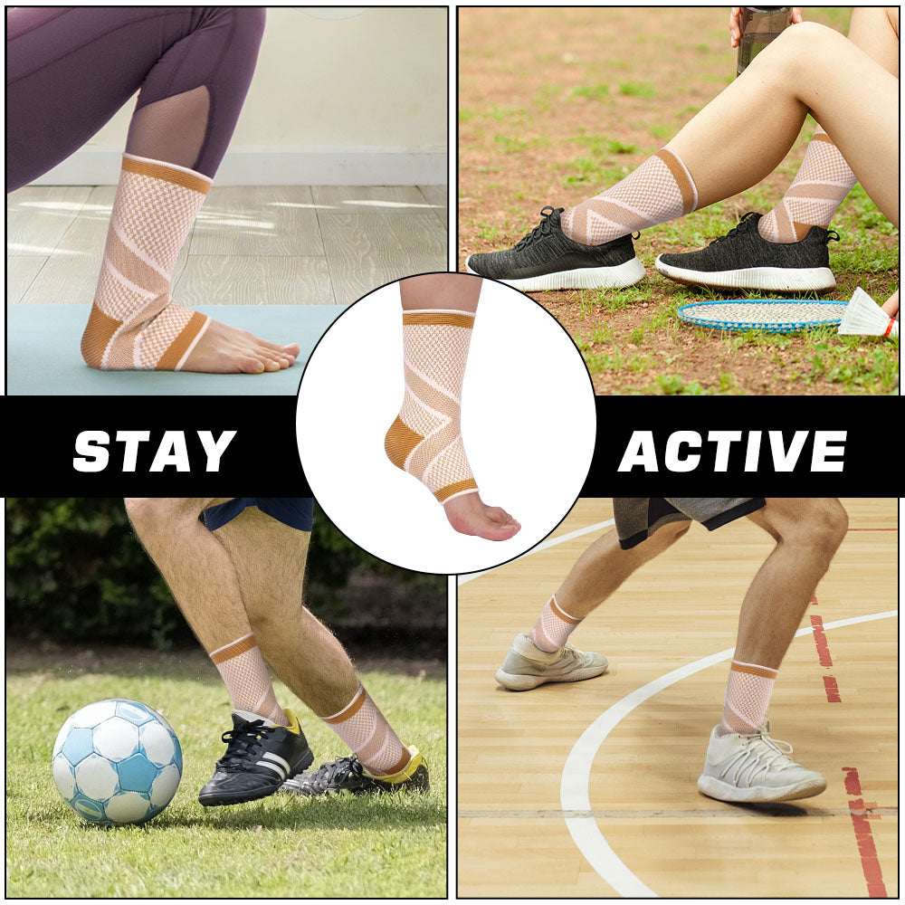 Ankle Sleeve for Running with Compression and Elasticity – Fivali